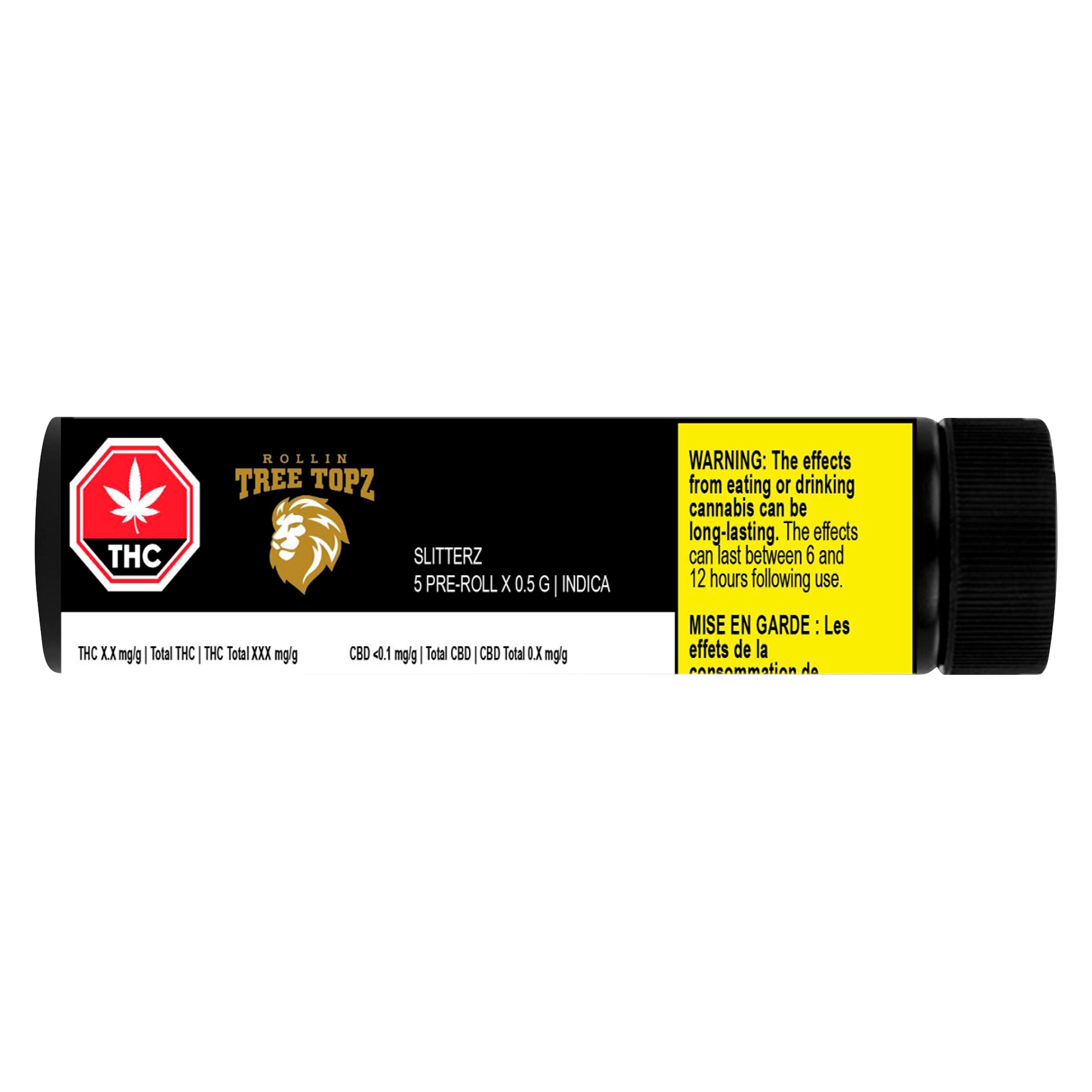 Rollin Tree Topz Splitterz Pré Rolls 5x0 5g Indica Montrose Cannabis