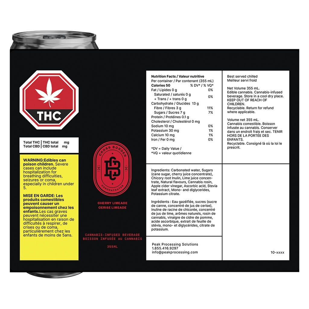 Cherry Limeade 355ml Hybrid 10mg THC | Montrose Cannabis