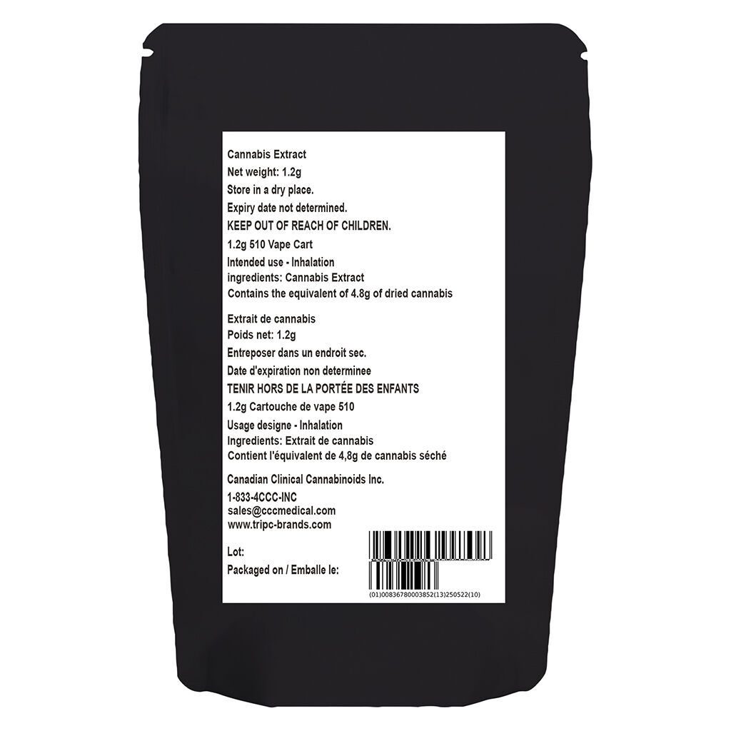 Black Label 510 1.2g Indica 0.0% | 0.00% Terps | Montrose Cannabis